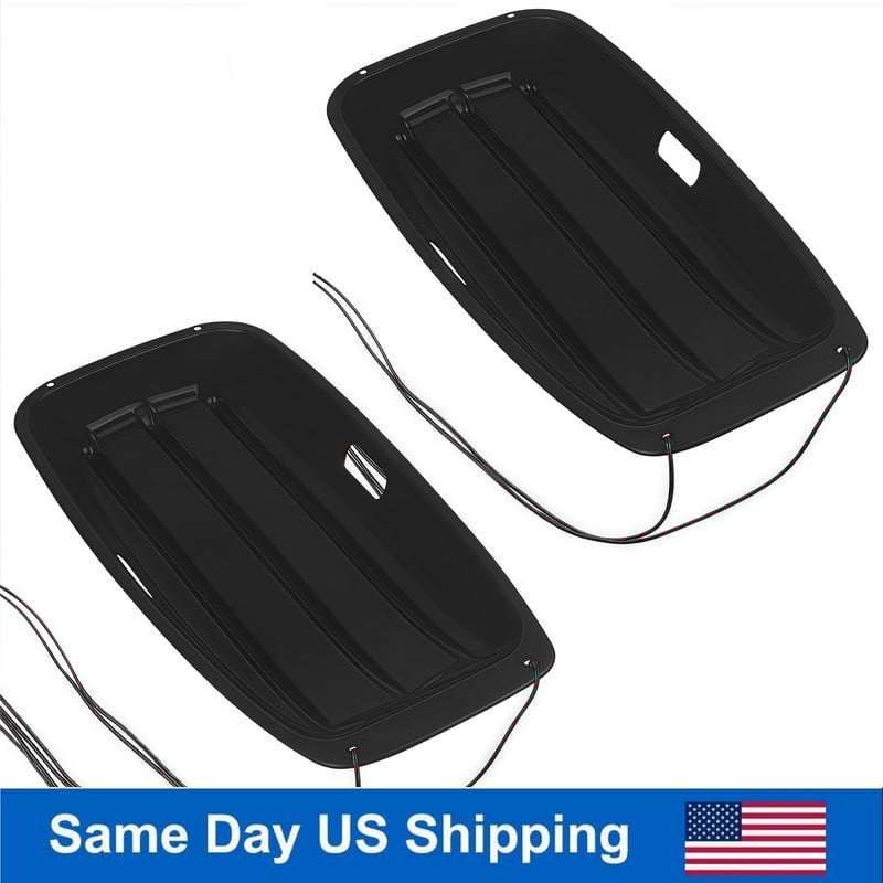 Dual Black Glide Sleds with Smooth Bottoms, 36 Inch Fast Downhill Ice ...
