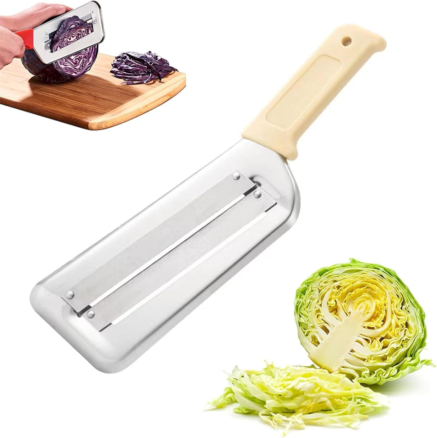 Dual Blade Julienne Cutter, Stainless Steel Double-Layer Slicer ...