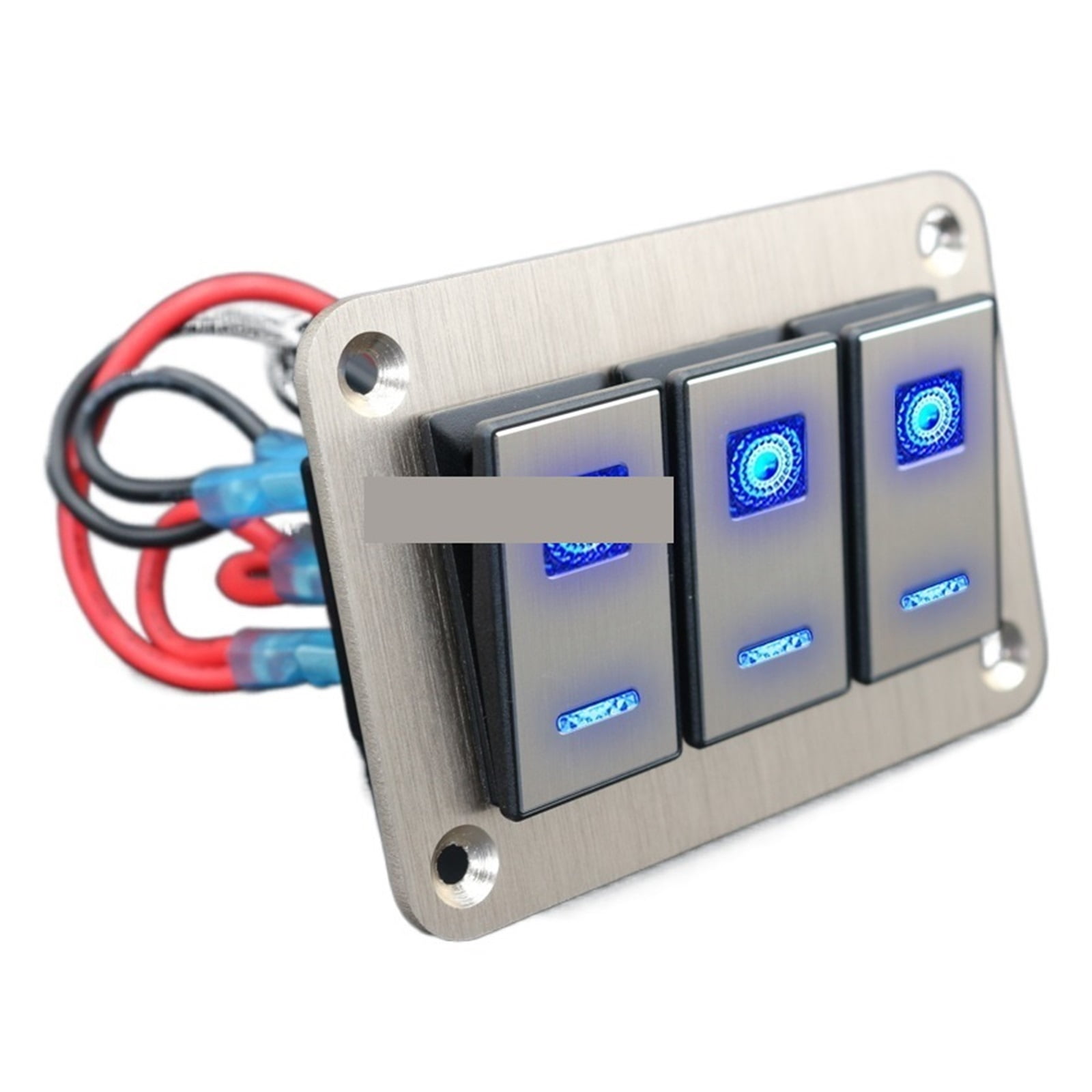 Dual Blue LED Lights Universal Car Switch Panel 12V Accessories For ...