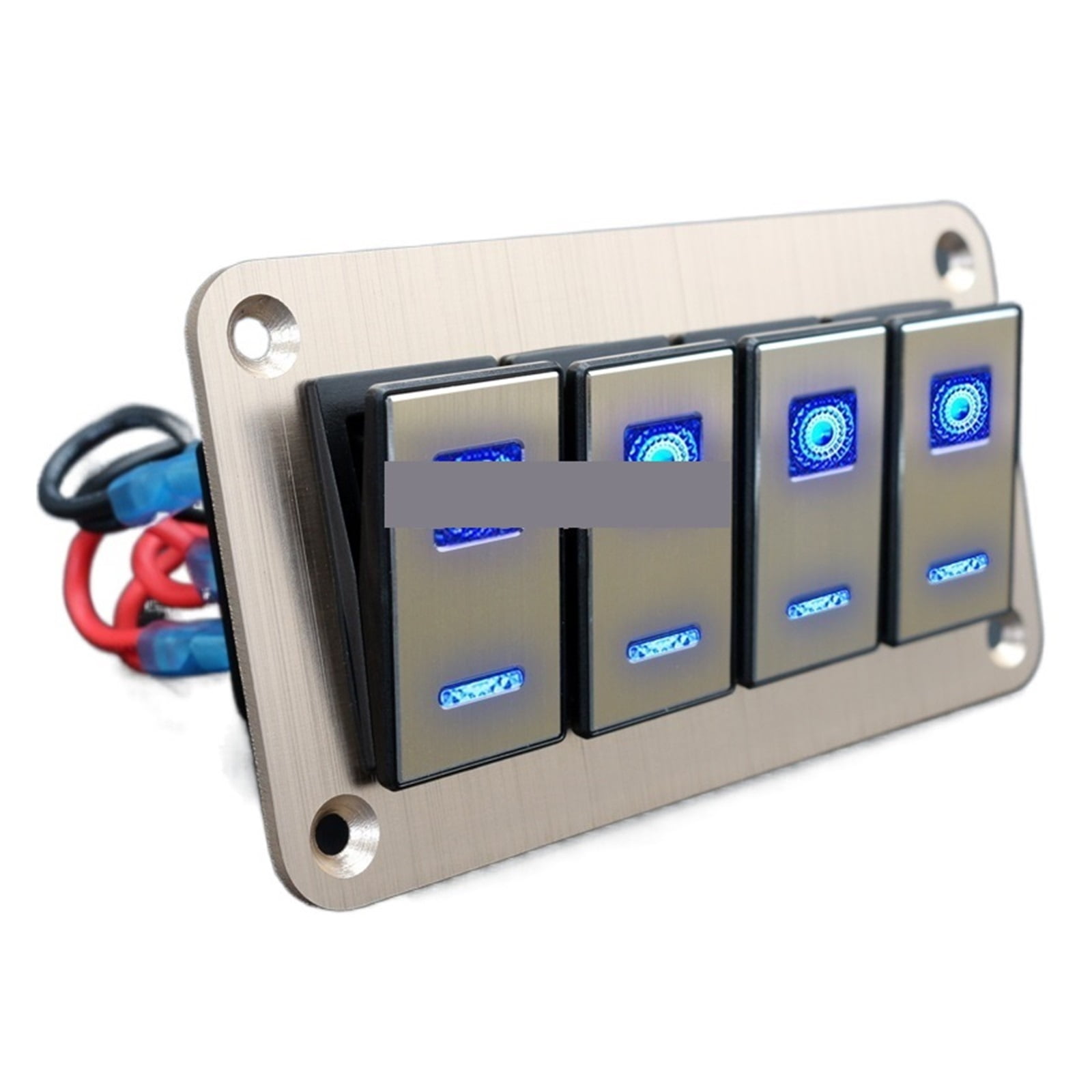Dual Blue LED Lights Universal Car Switch Panel 12V Accessories For ...