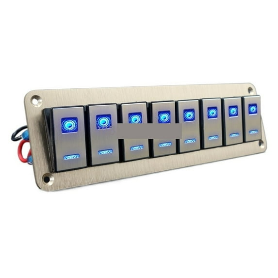 Dual Blue LED Lights Universal Car Switch Panel 12V Accessories For ...