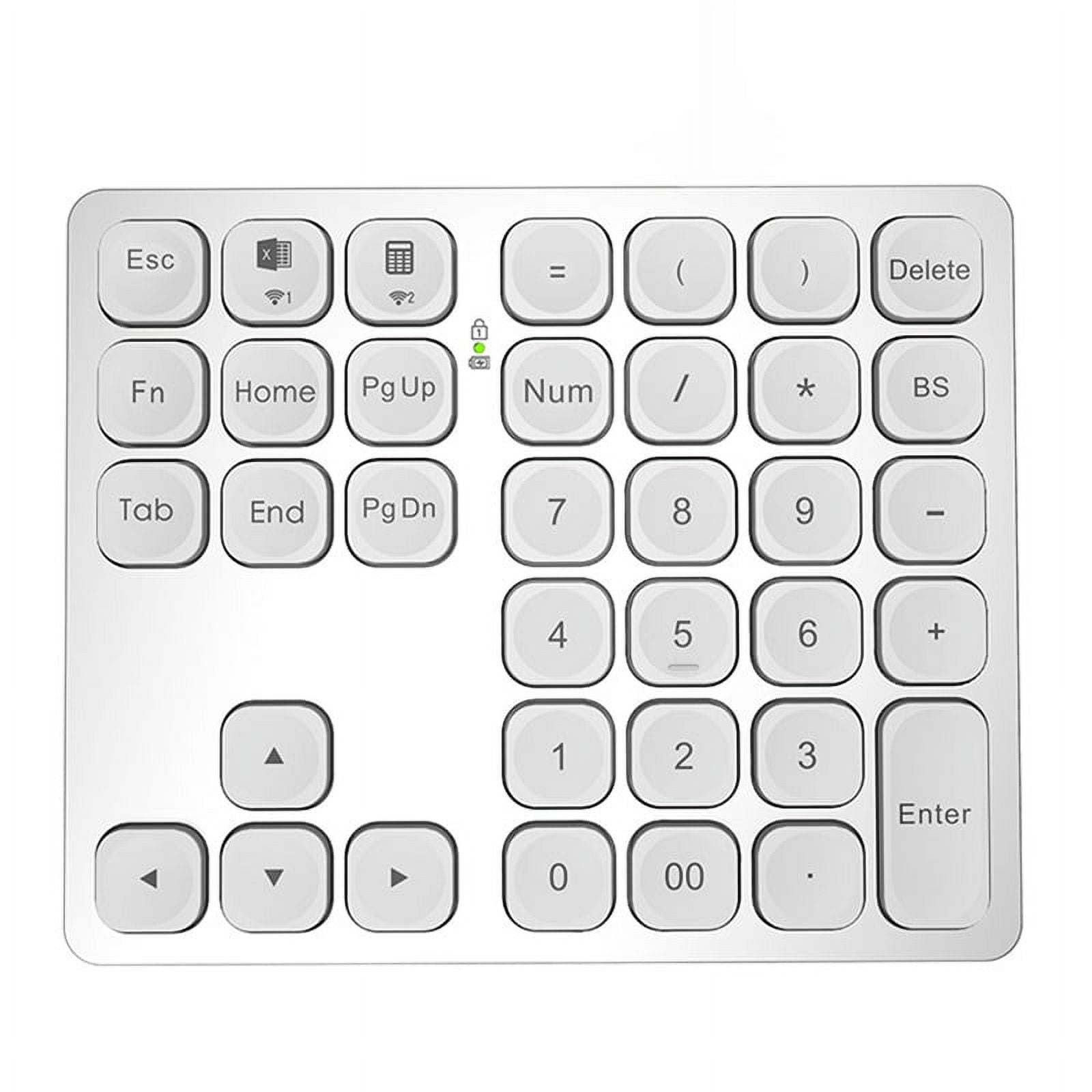 Dual Bluetooth Numeric Keyboard Rechargeable Wireless Numpad For Pc