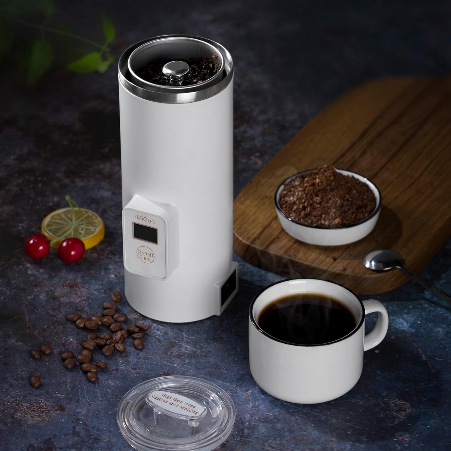 Dual Brew Electric 8oz Coffee & Tea Percolator, 17oz Boil Water, Keep ...