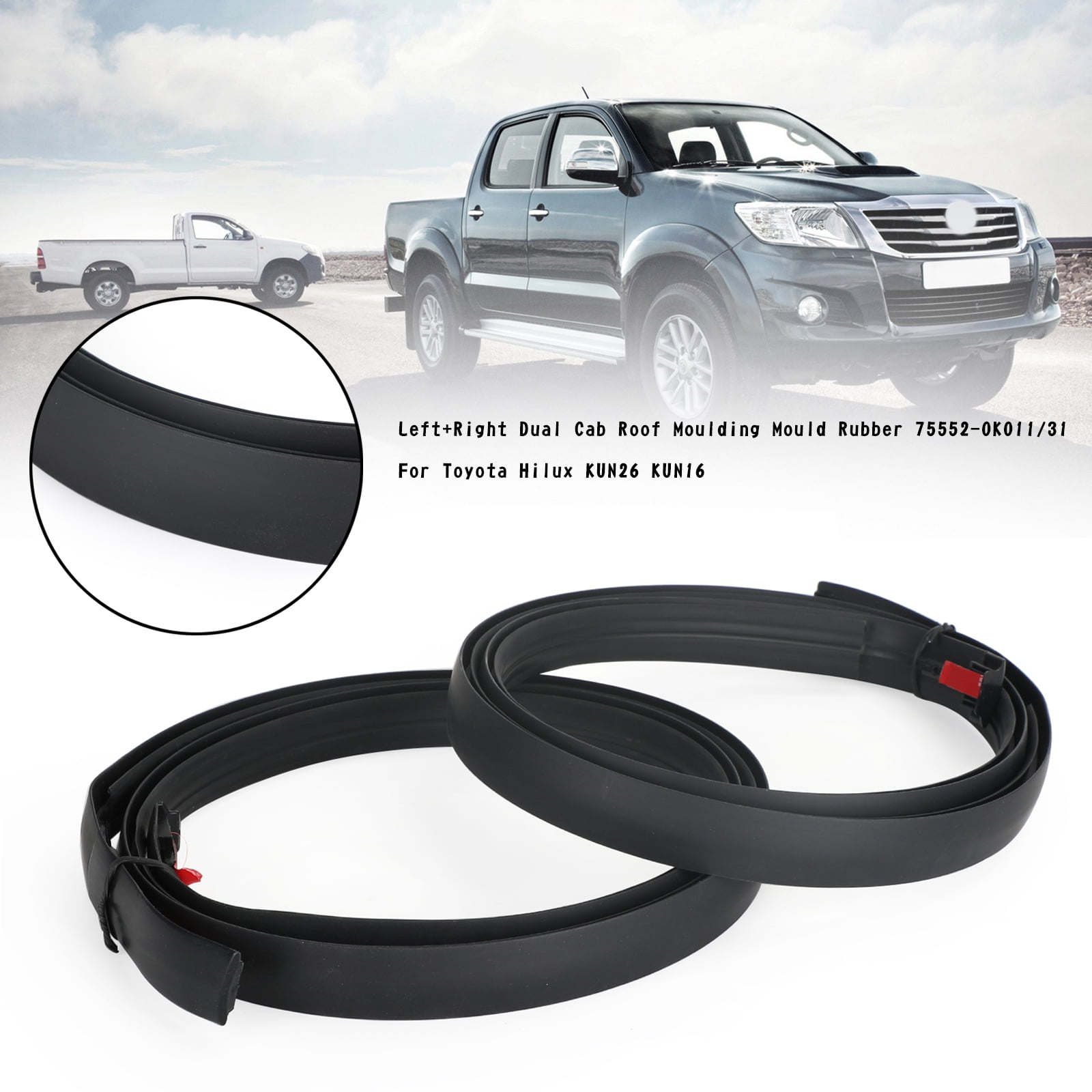 Dual Cab Roof Moulding Mould Rubber 75552-0K011/31 For Toyota Hilux ...