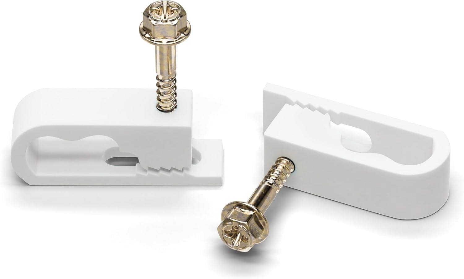 Dual Cable Clips with Screws - 1/2 Inch Coaxial Cable Clamps Outdoor ...