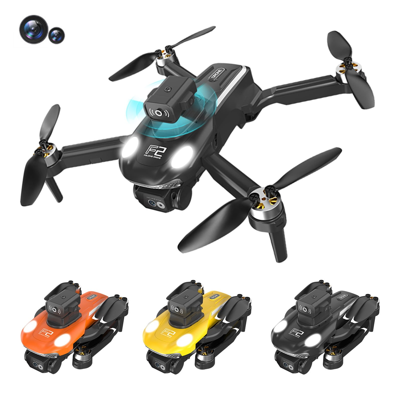 Dual Camera 360 Drone, 8K HD Aerial Cam, Foldable Design, Smart ...