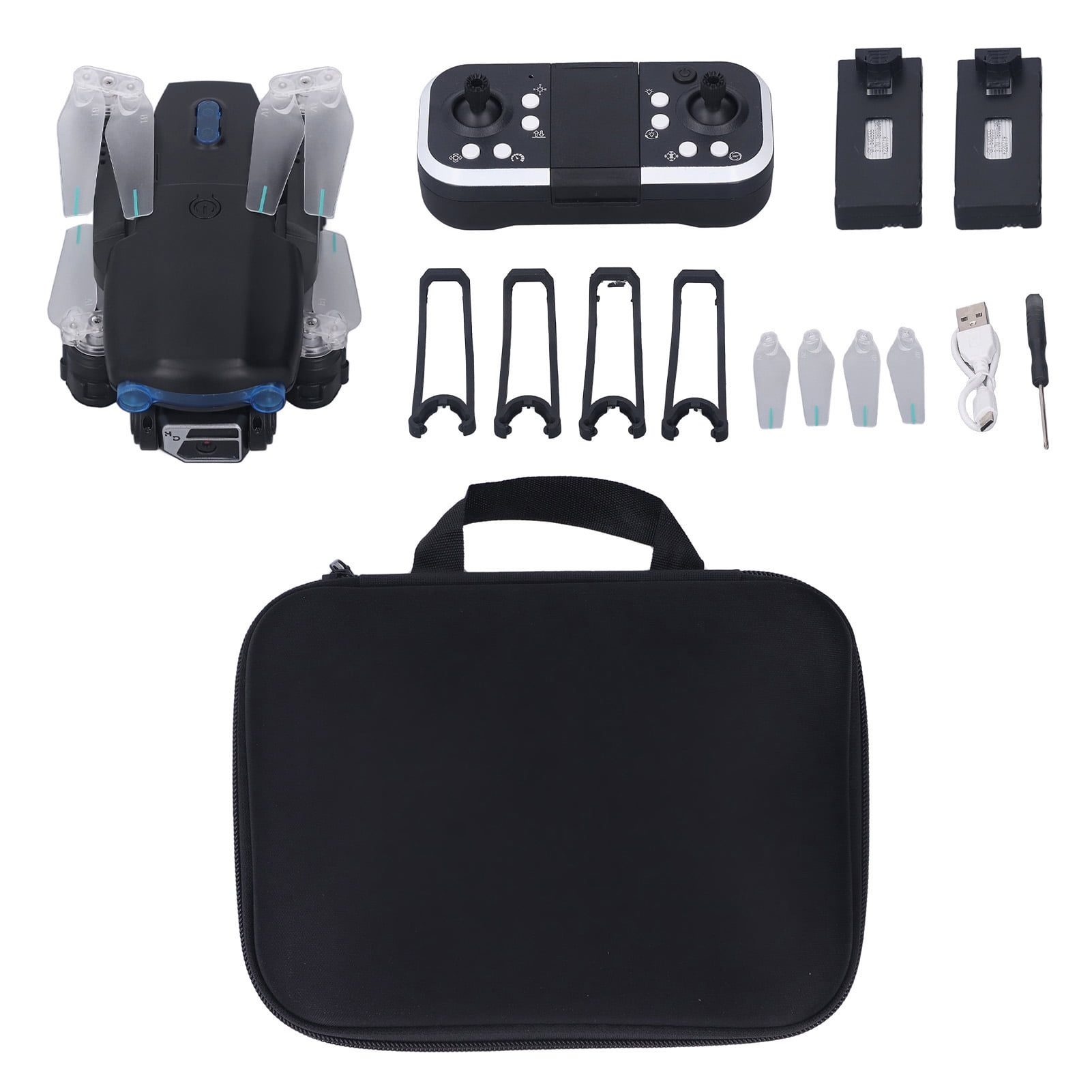 Dual Camera Drone HD with Burst Light Obstacle Avoidance RC Quadcopter ...