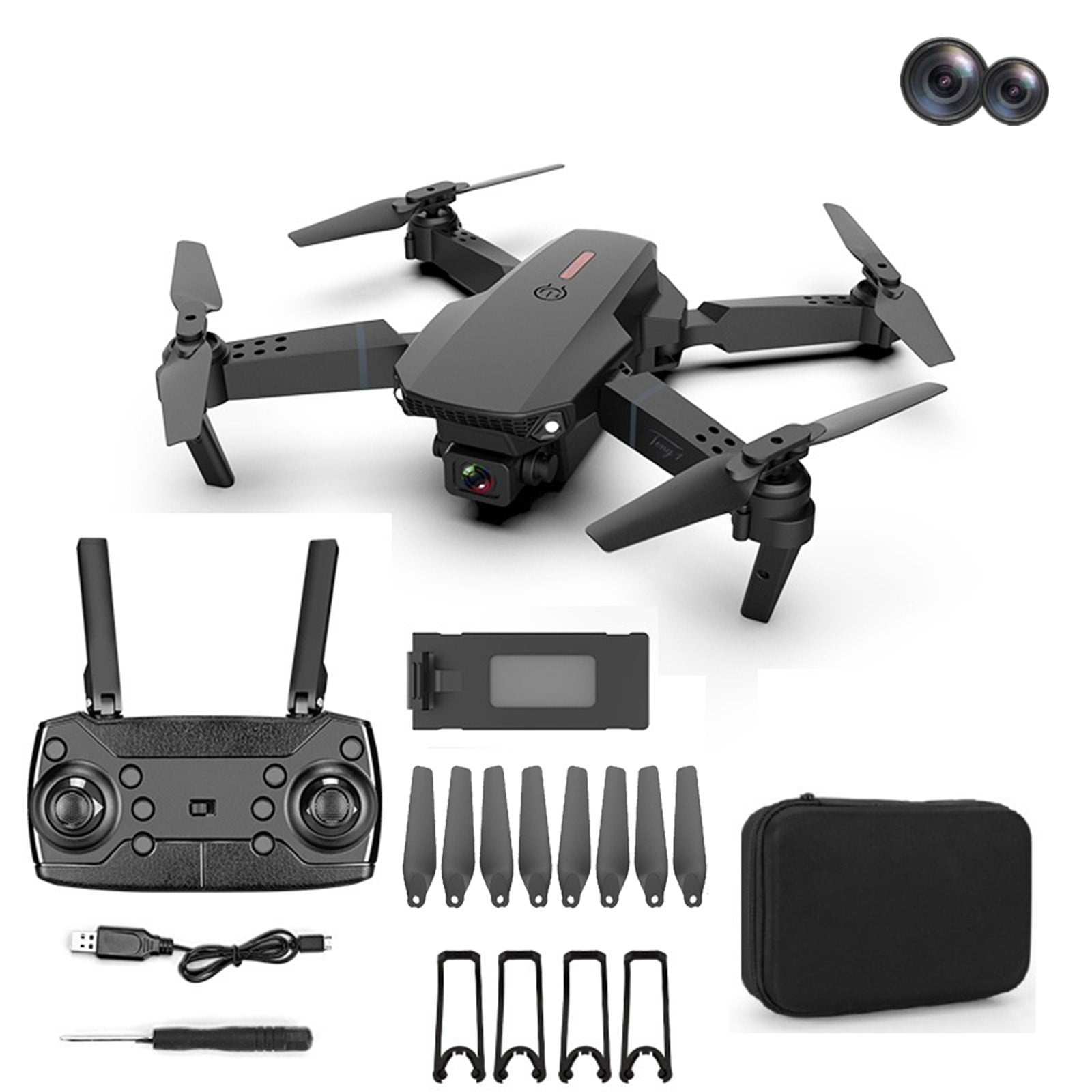 Dual Camera Drone with WiFi FPV, Foldable Design for Beginners and Kids ...