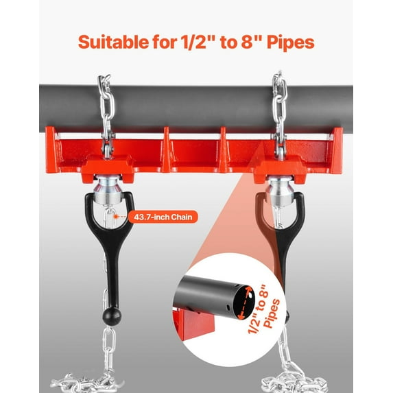 Dual-Chain Pipe Welding Vise with Crank Operated Handles: Heavy Duty ...