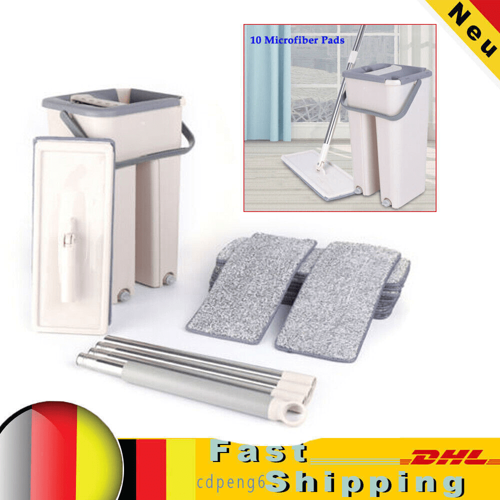 Dual Chamber Bucket System, 360° Rotation Mop Head for Efficient ...