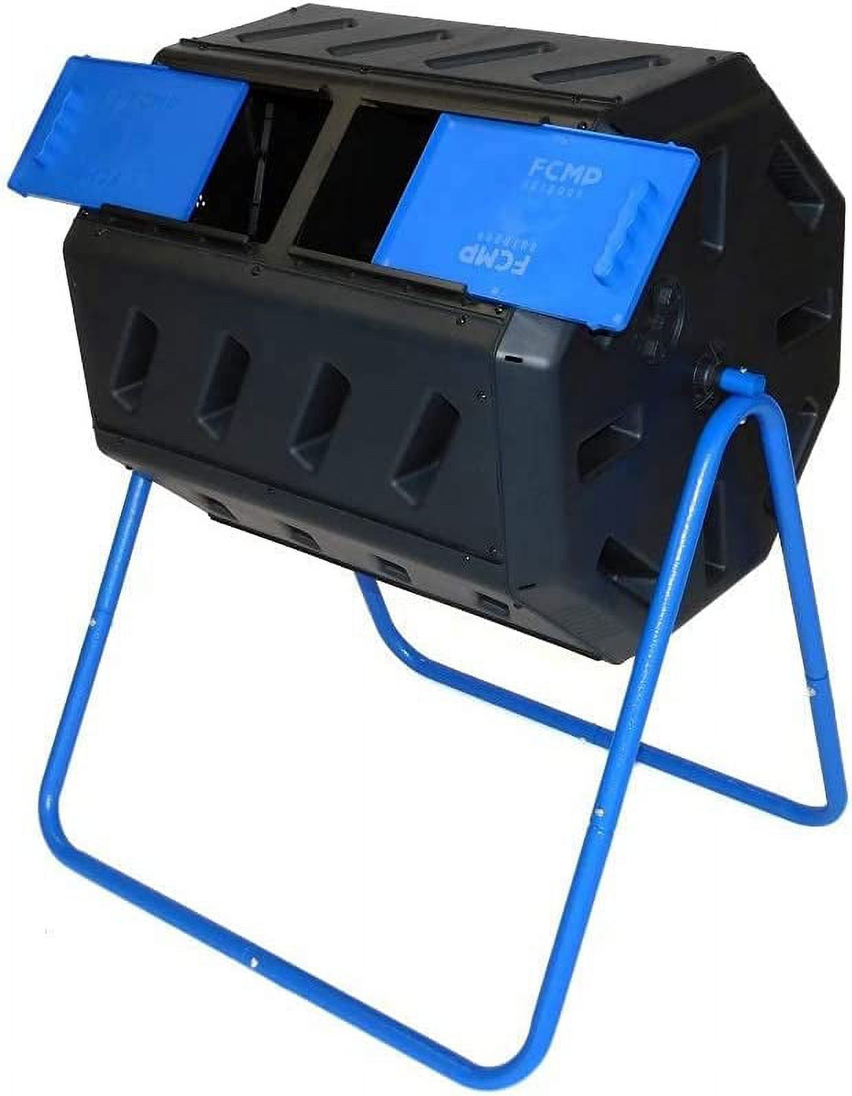 Dual Chamber Tumbling Composter with Double Doors (Blue) Canadian-Made ...