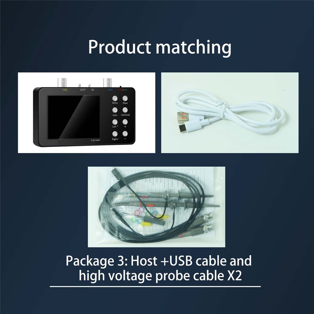 Dual Channel Digital Oscilloscope 50M Sampling Rate 10MSa/S Analog ...