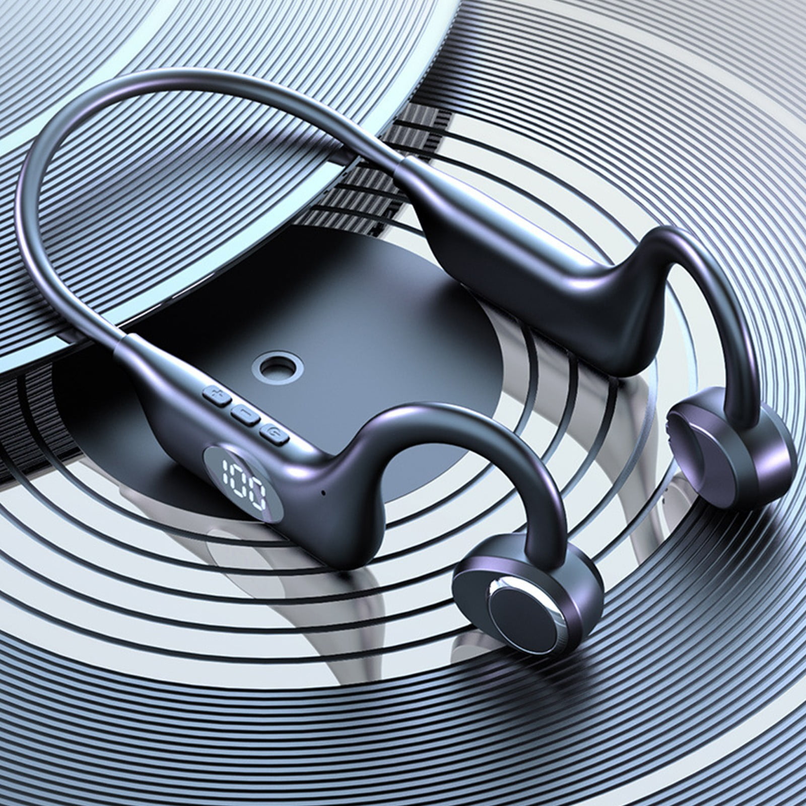 Dual Channel Earphones 5.2 Bluetooth Headphone Ultra-Lightweight Open ...