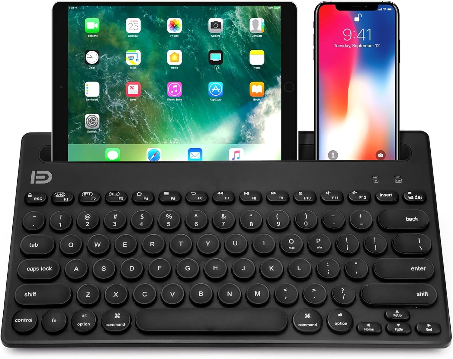 Dual Channel Multi-Device Universal Cute Wireless Bluetooth Keyboard ...