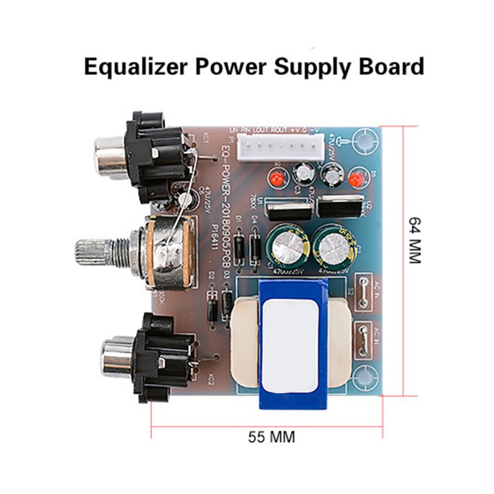 Dual Channel Stereo Equalizer Board Compatible with Various Sound ...