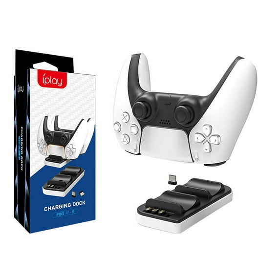 Dual Charging Station for PS5 Controllers with USB-C Adapter - Fast ...