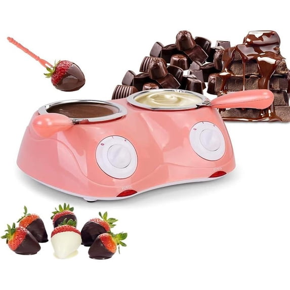 Dual Chocolate Melting Pot, 250ML Electric Candy Melter Machine with ...
