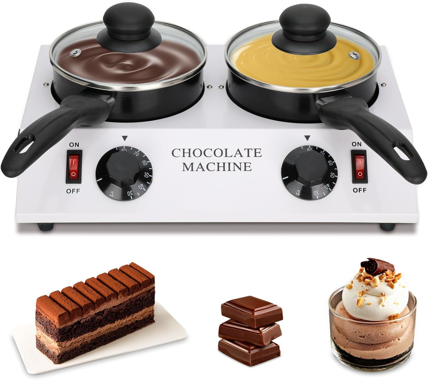 Dual Chocolate Melting Pots with Independent Temperature Controls ...