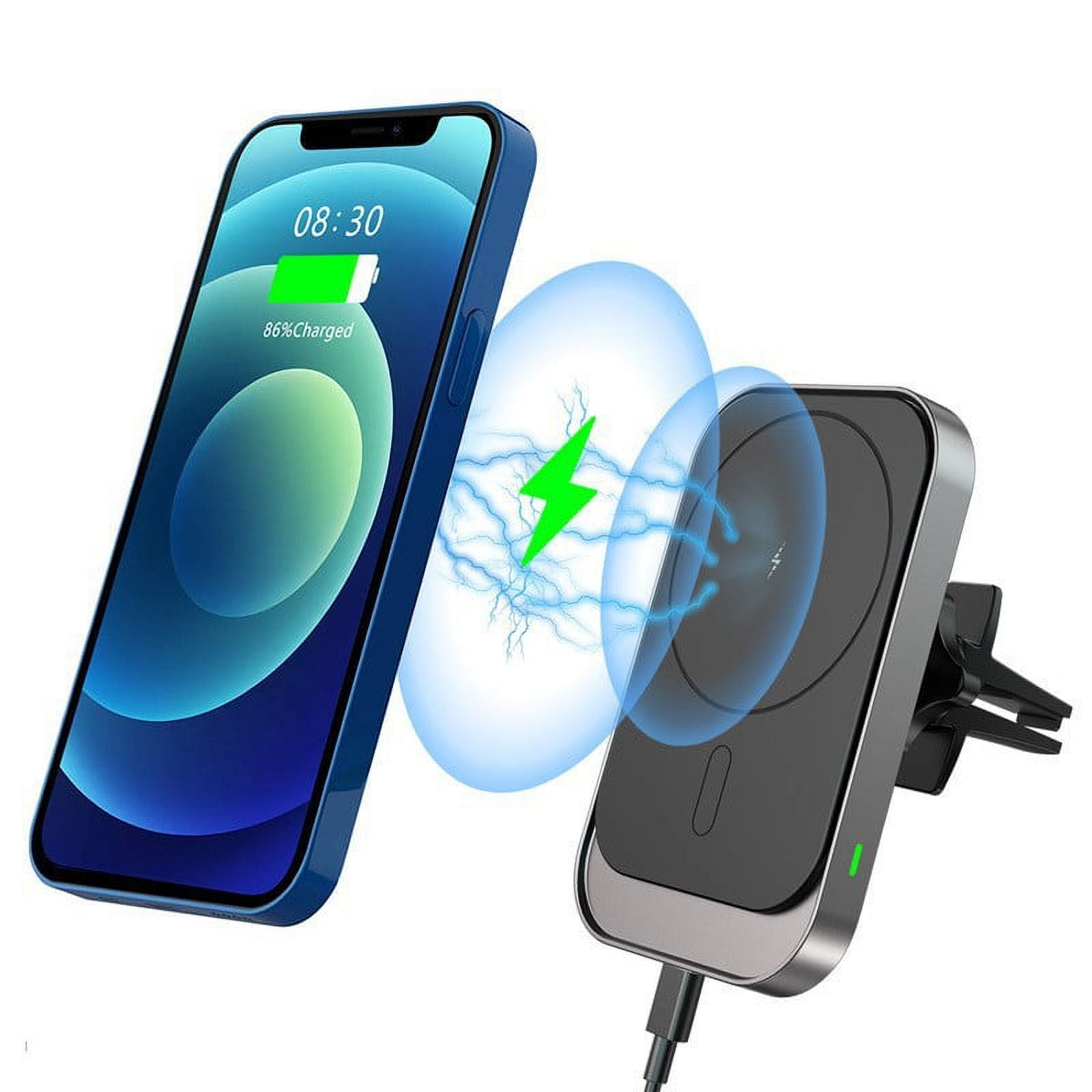 Dual Coil 15w Fast Charge Wireless Car Charger [Standard] CW19 Magnetic ...