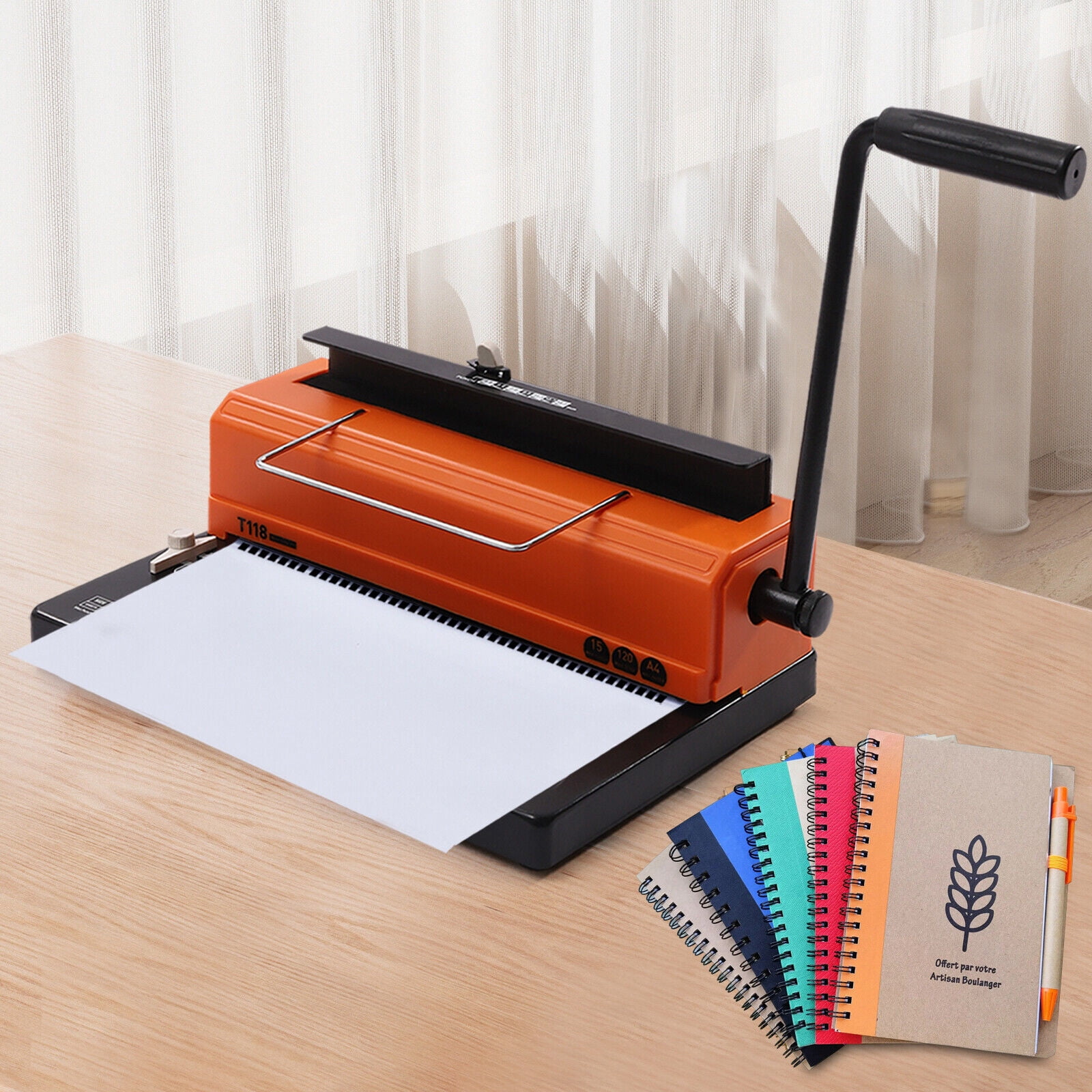 Dual Coil Binding Machine 15 Sheets Punched Binding Machine, Black ...