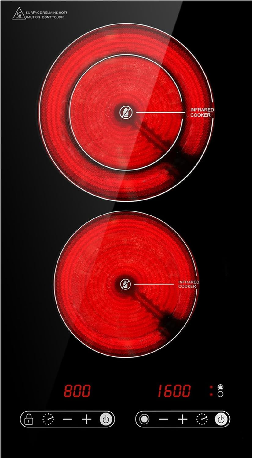 Dual Coil Design of Infrared Double Burner 1800W Electric Ceramic Hot ...