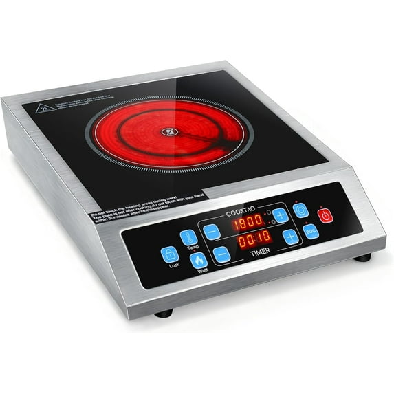 Dual Coils Design of Stainless Steel Single Burner Electric Cooktop ...