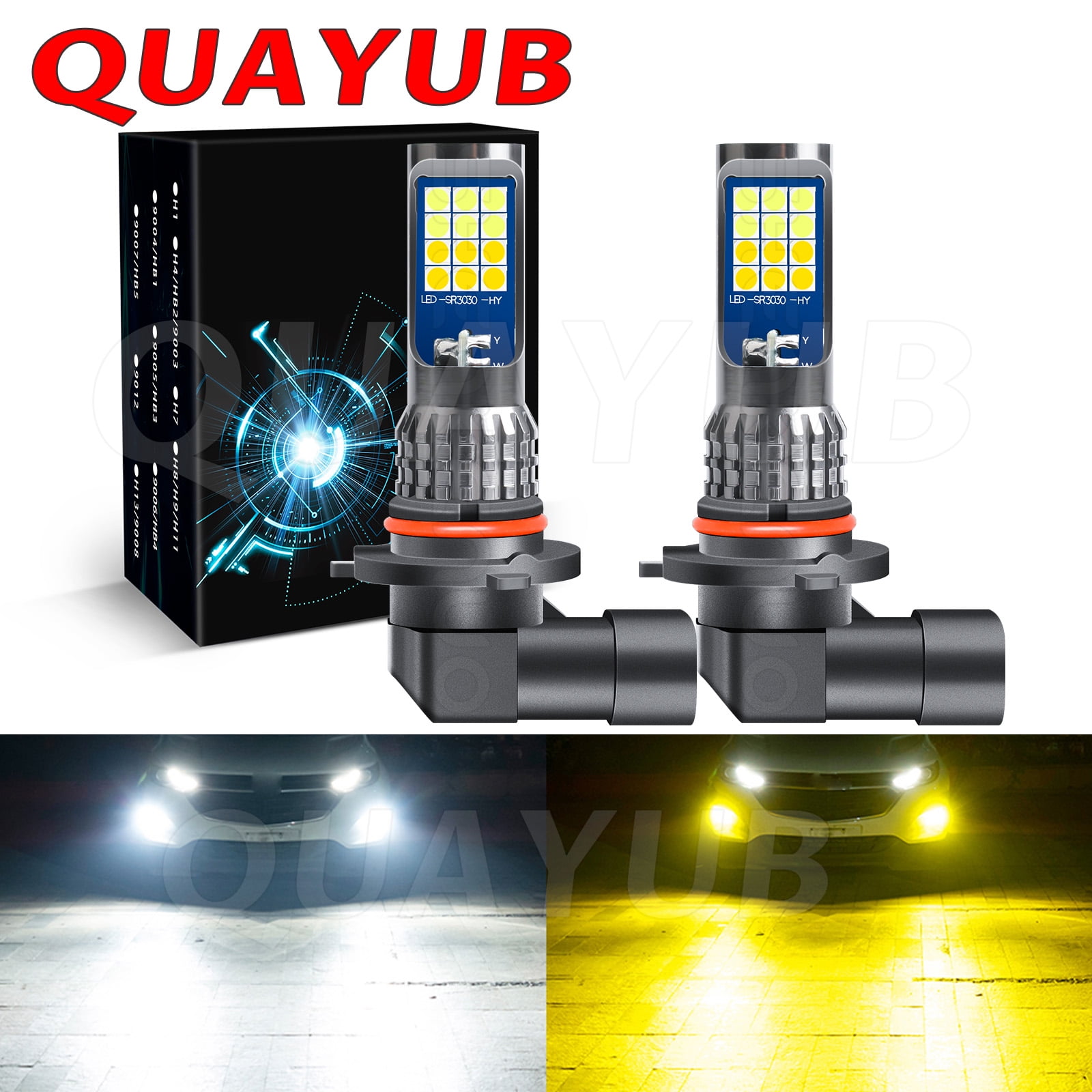 Dual Color 9145 9140 LED Fog Light Bulb for Toyota Tacoma 2005-2011 ...
