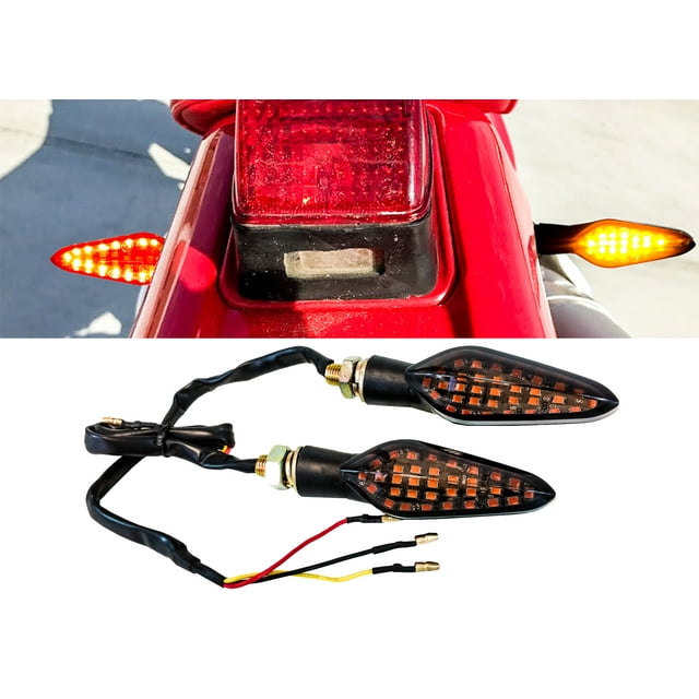 Dual Color Red Amber LED Running Light Turn Signal Smoke Lens 12 Volts ...