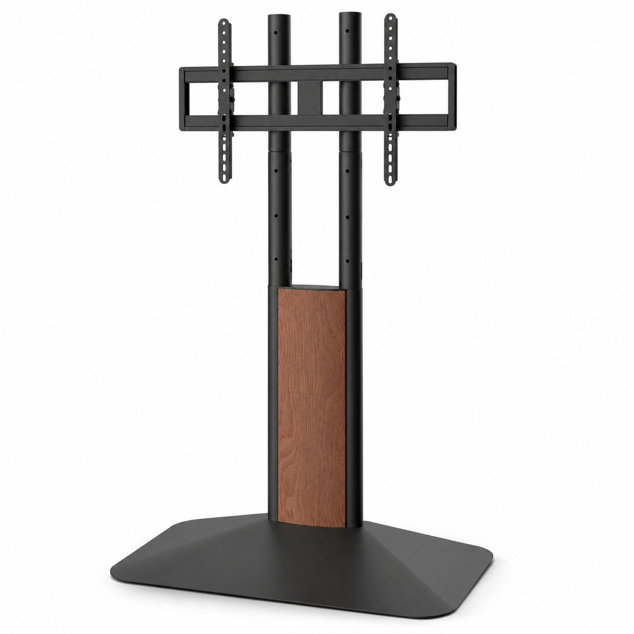 Dual Column TV Floor Stand with Sturdy Base, Tilting Mount & 5 Height ...