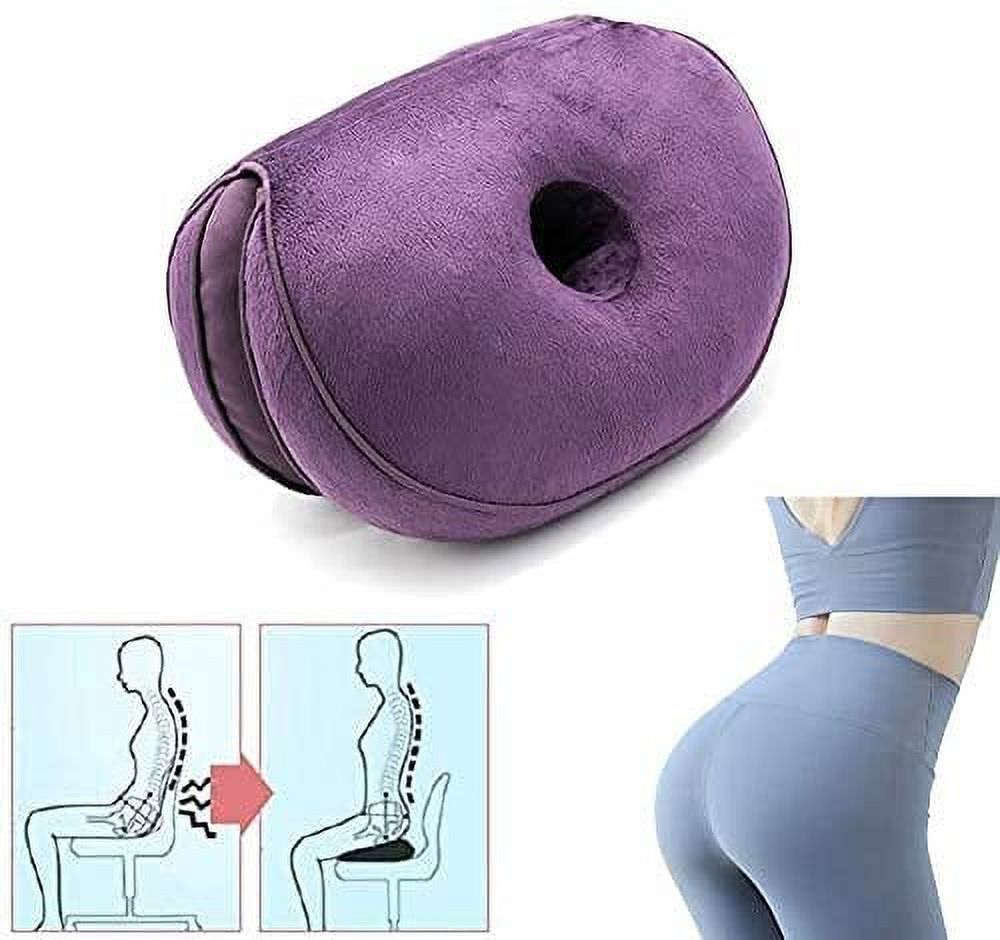 Dual Comfort Cushion, Lift Hips Up Memory Foam Seat Orthopedic Cushion ...