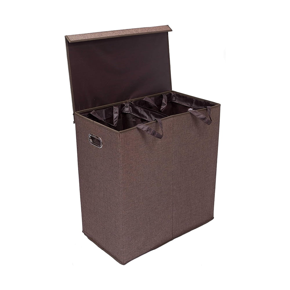 Dual Compartment Clothes Hamper, Double Laundry Hamper, Removable mesh ...