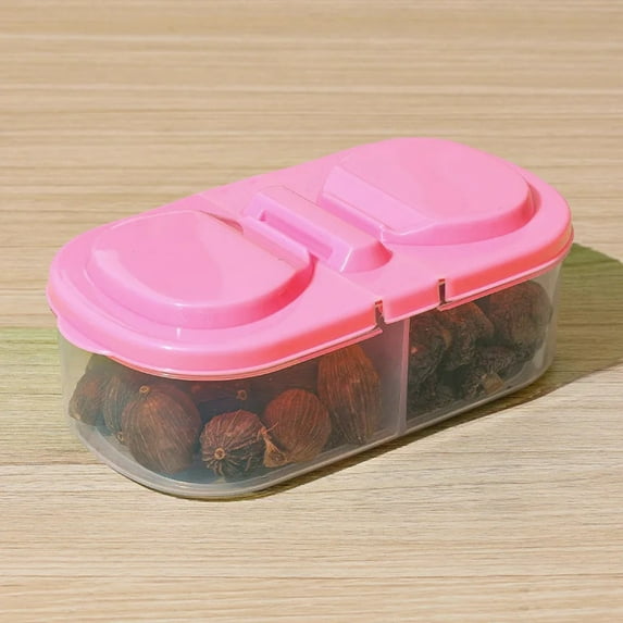 Dual-Compartment Food Storage Container - Stackable 800ml Pantry ...