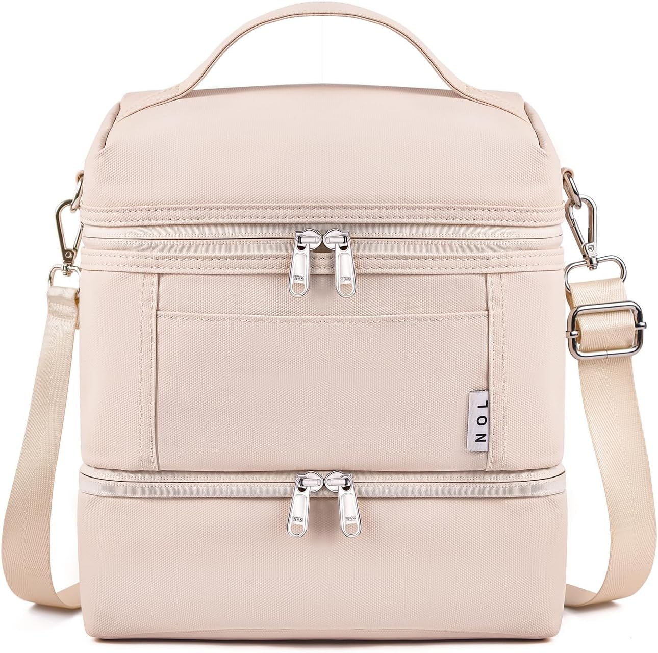 Dual Compartment Insulated Lunch Bag Leakproof Cooler Tote Bag for ...