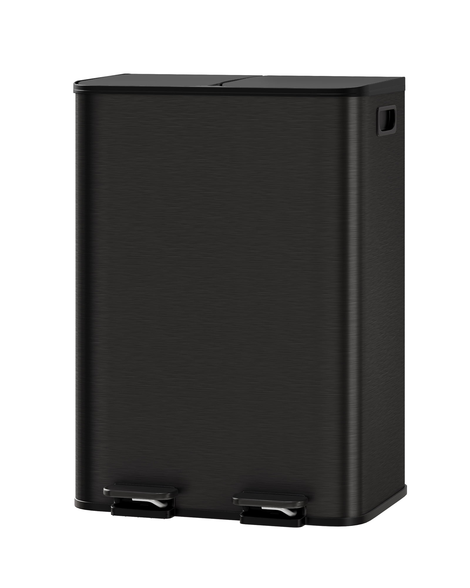 Dual Compartment Kitchen Trash Can Stainless Steel - Foot Pedal Garbage ...