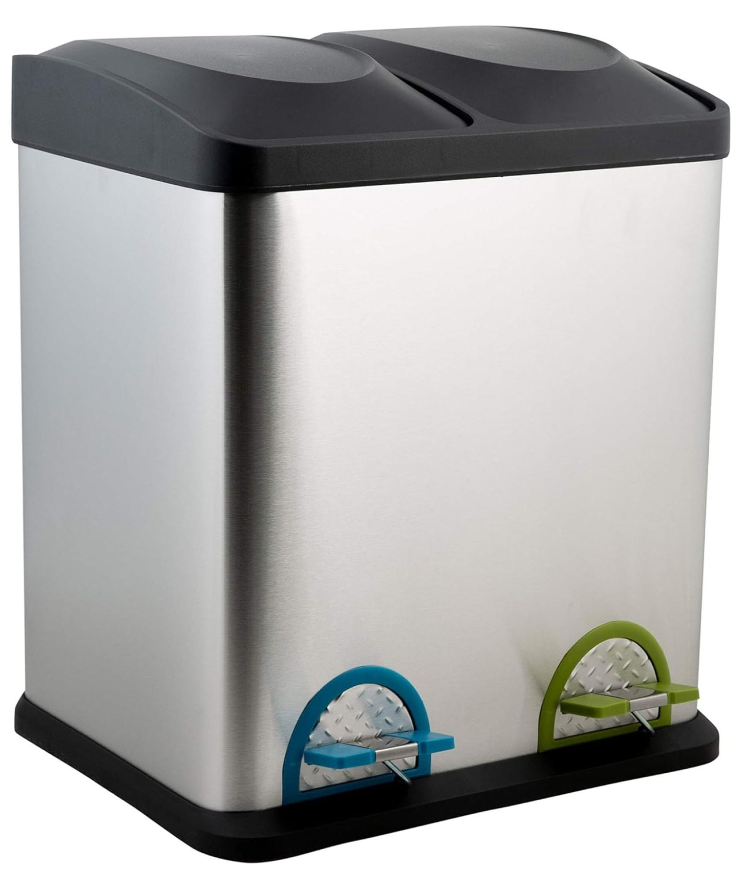 Dual Compartment Step-On 8-Gallon (30 Liter) Recycling Trash Can ...