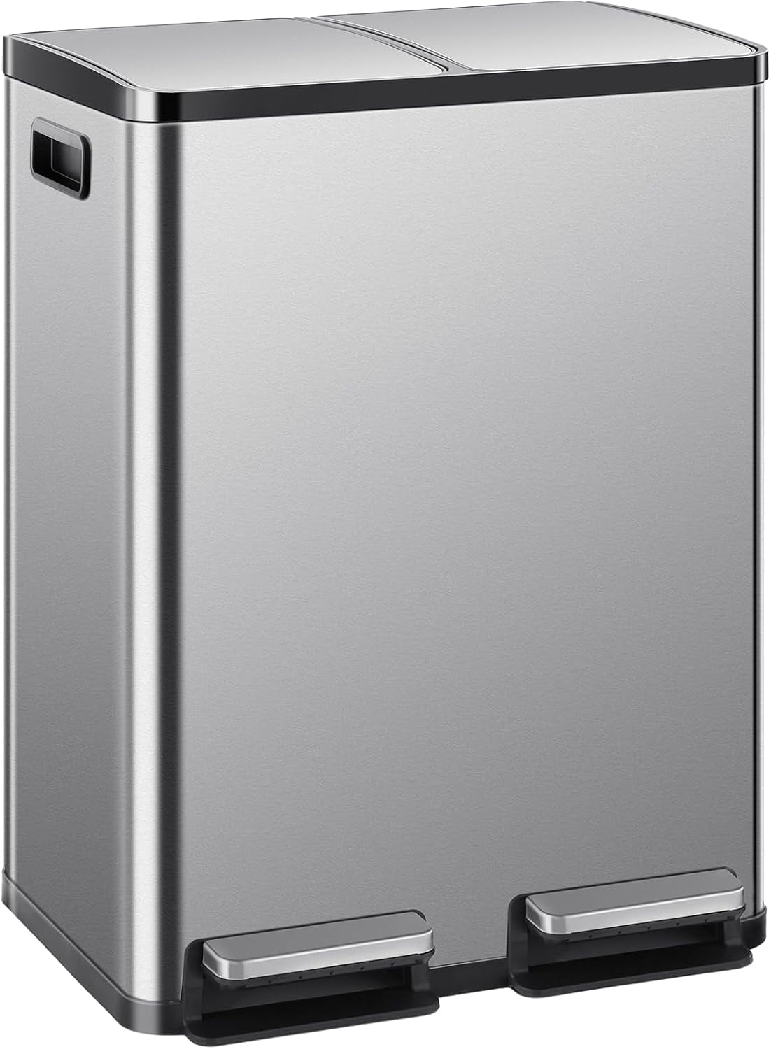Dual Compartment Trash & Recycling Can for Kitchen, 8 GALLON, Durable ...