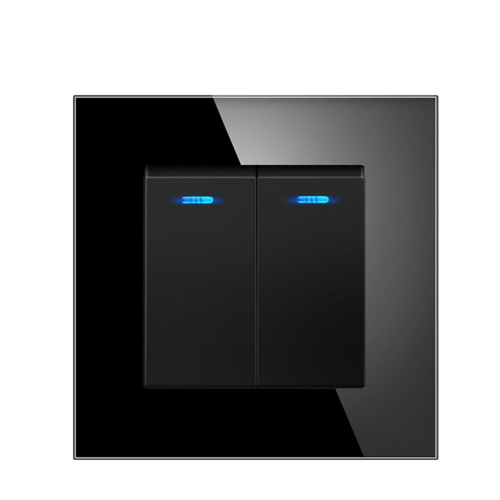 Dual Control Switch with Tempered Glass Panel for Home and Office ...