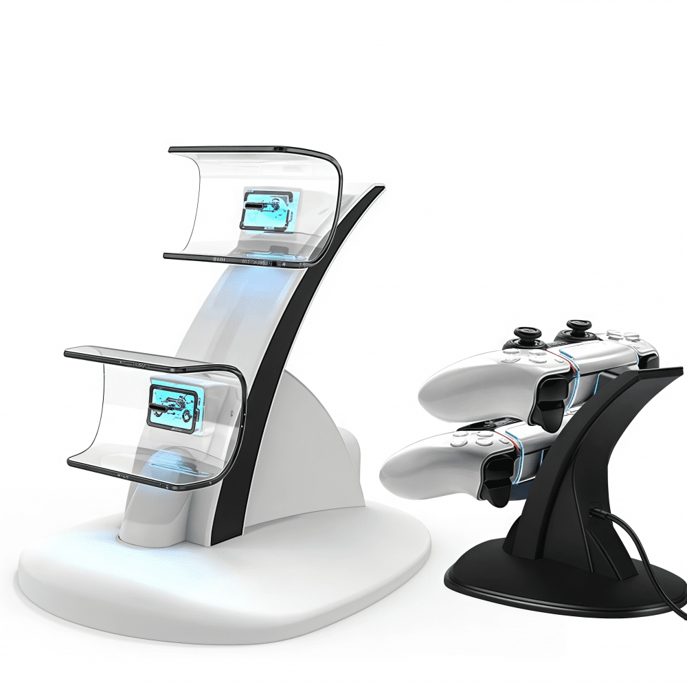 Dual Controllers Charging Station Compatible with PS5 Controller, with ...