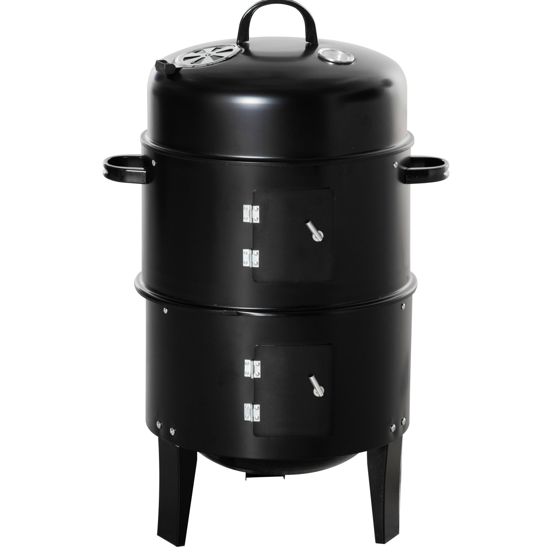 Dual Cooking Areas, Adjustable Air Vents - Vertical Charcoal Smoker for ...