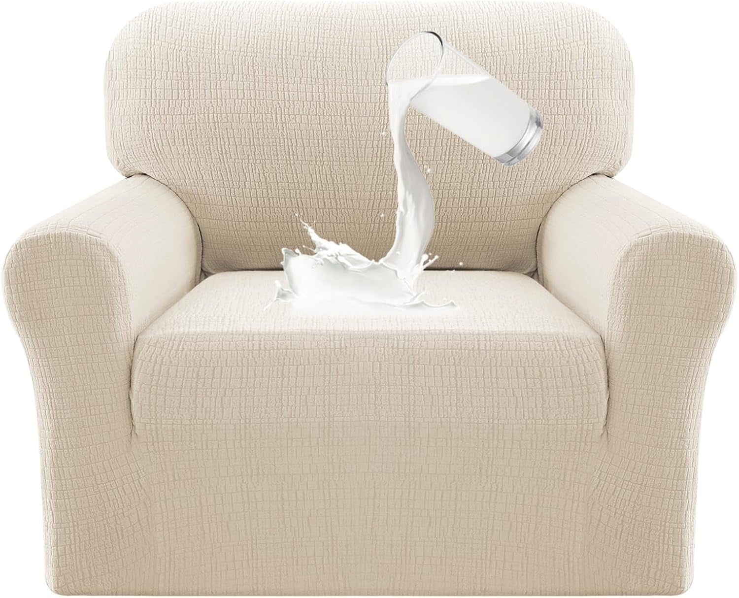 Dual Couch Cover Slipcovers for Couches and Sofas - Stretch Chair Cover ...