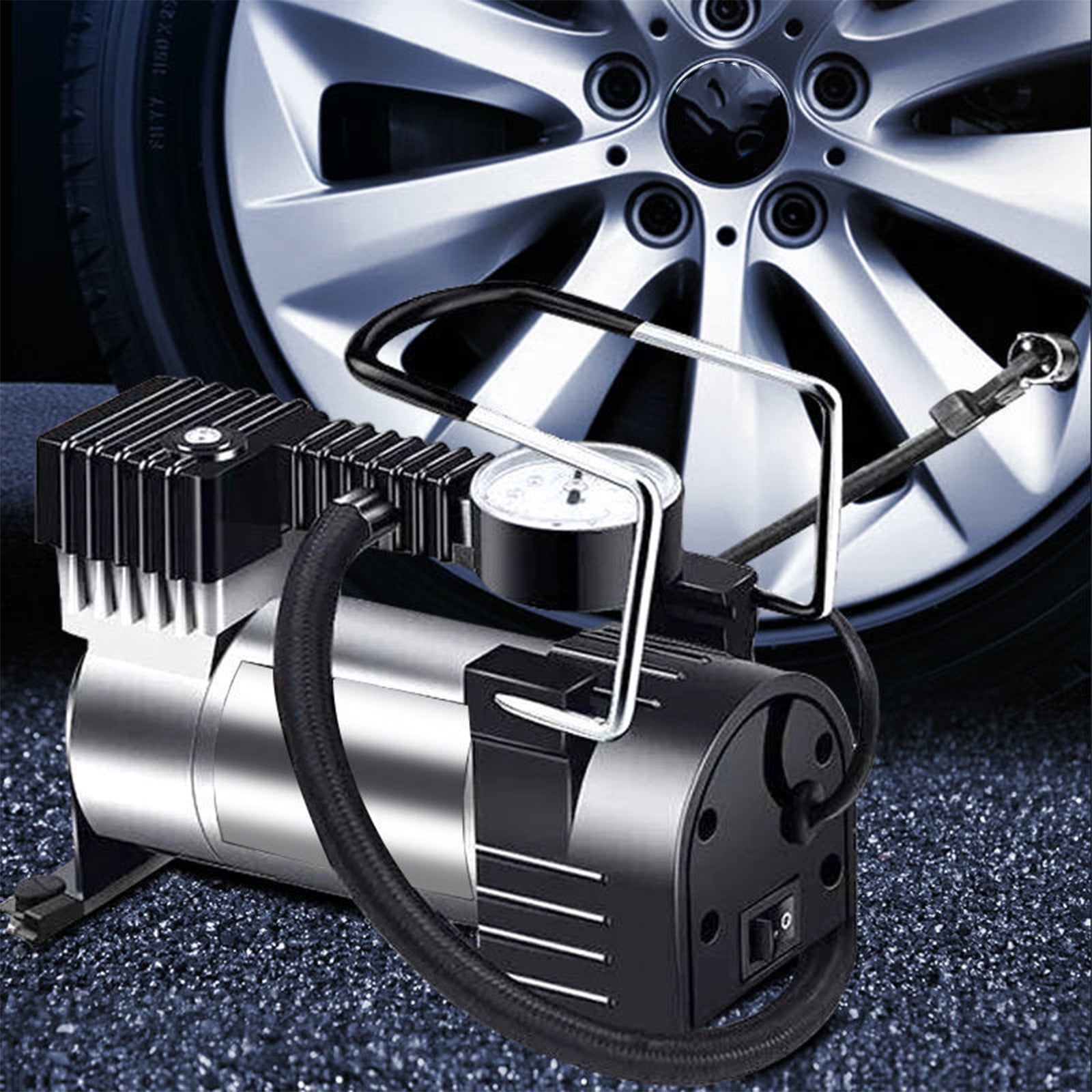 Dual Cylinder Tire Inflator Pump | Portable High-Power Air Compressor ...