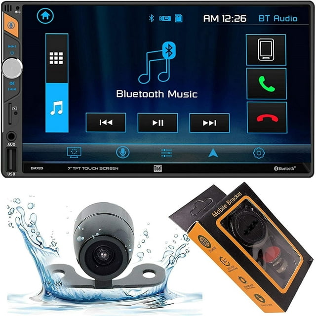 Dual DM720 7" Mechless Stereo Double DIN with Bluetooth with HD Camera ...