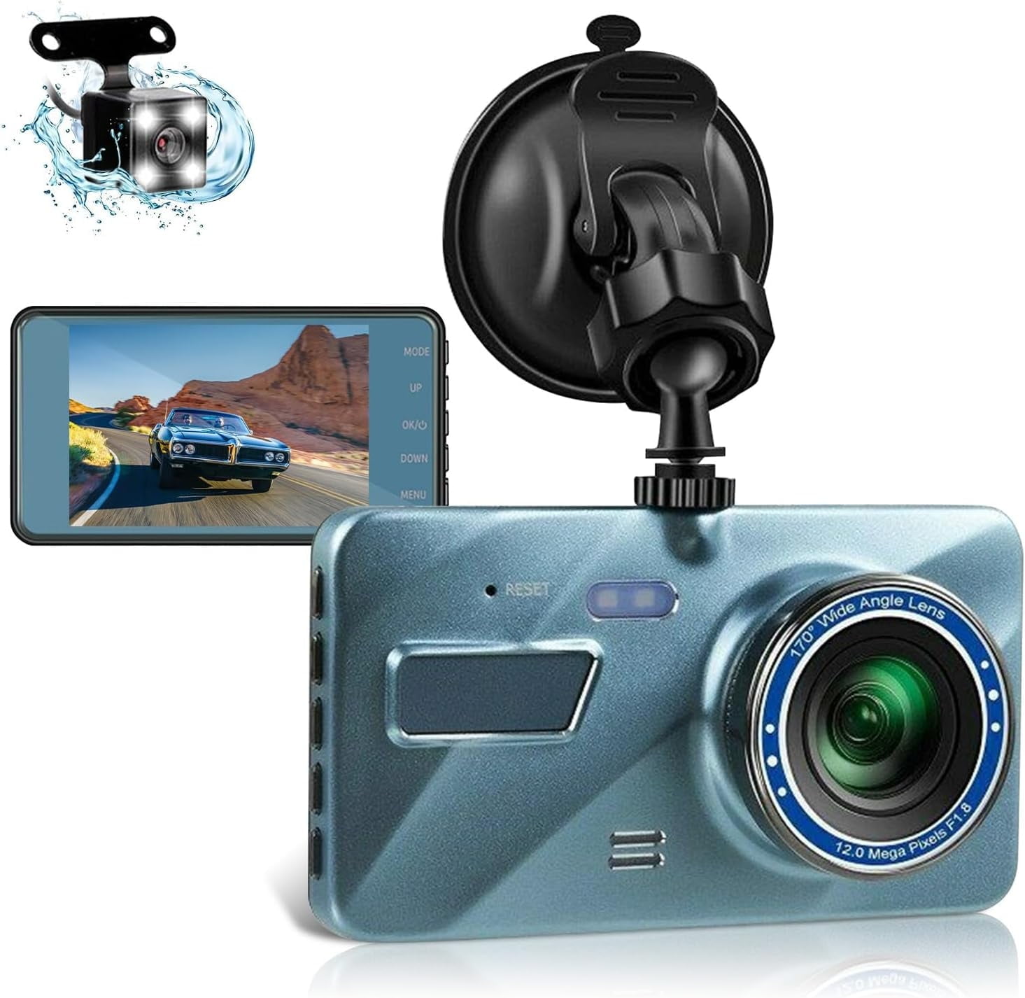 Dual Dash Cam Front and Rear,1080P HD Car DVR Dash Camera Video ...