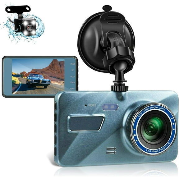 10" HD Touch Screen Car Recorder – Dual Lens Front & Rear Dash Cam with ...
