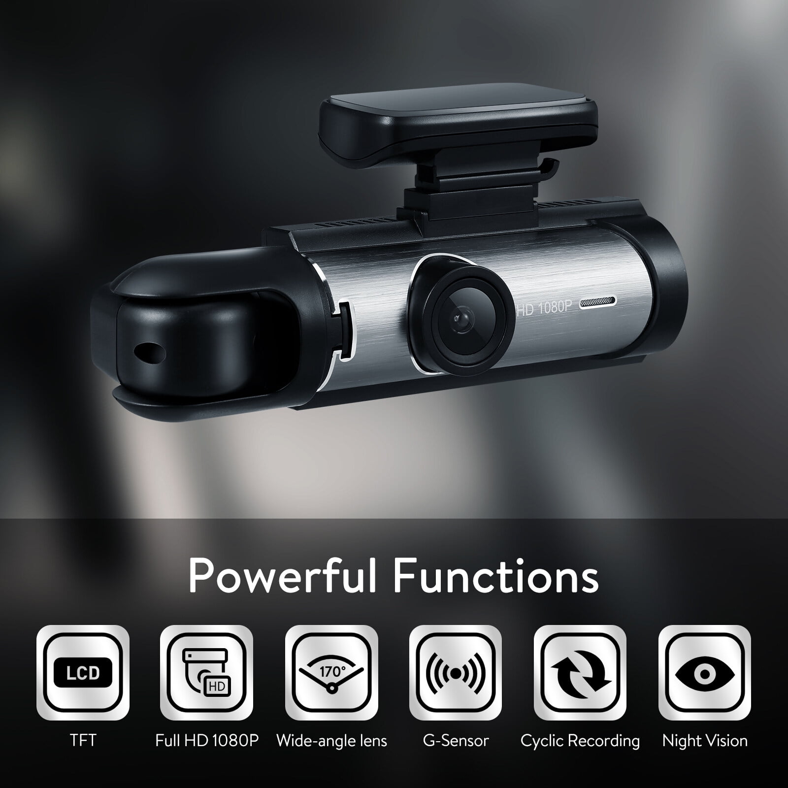 Dual Dash Cam Front and Inside 1080P Dual Dash Camera for Truck and ...