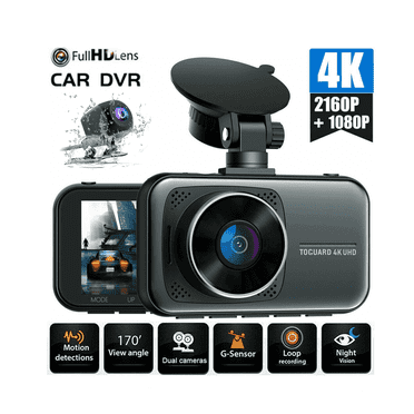 Cam Front and Rear,3" IPS Screen Dash Camera for Cars,Car Camera 4K HD ...