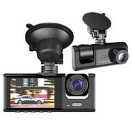3-Channel 1080P Dash Cam with Front, Rear, Inside View, Night Vision, G ...