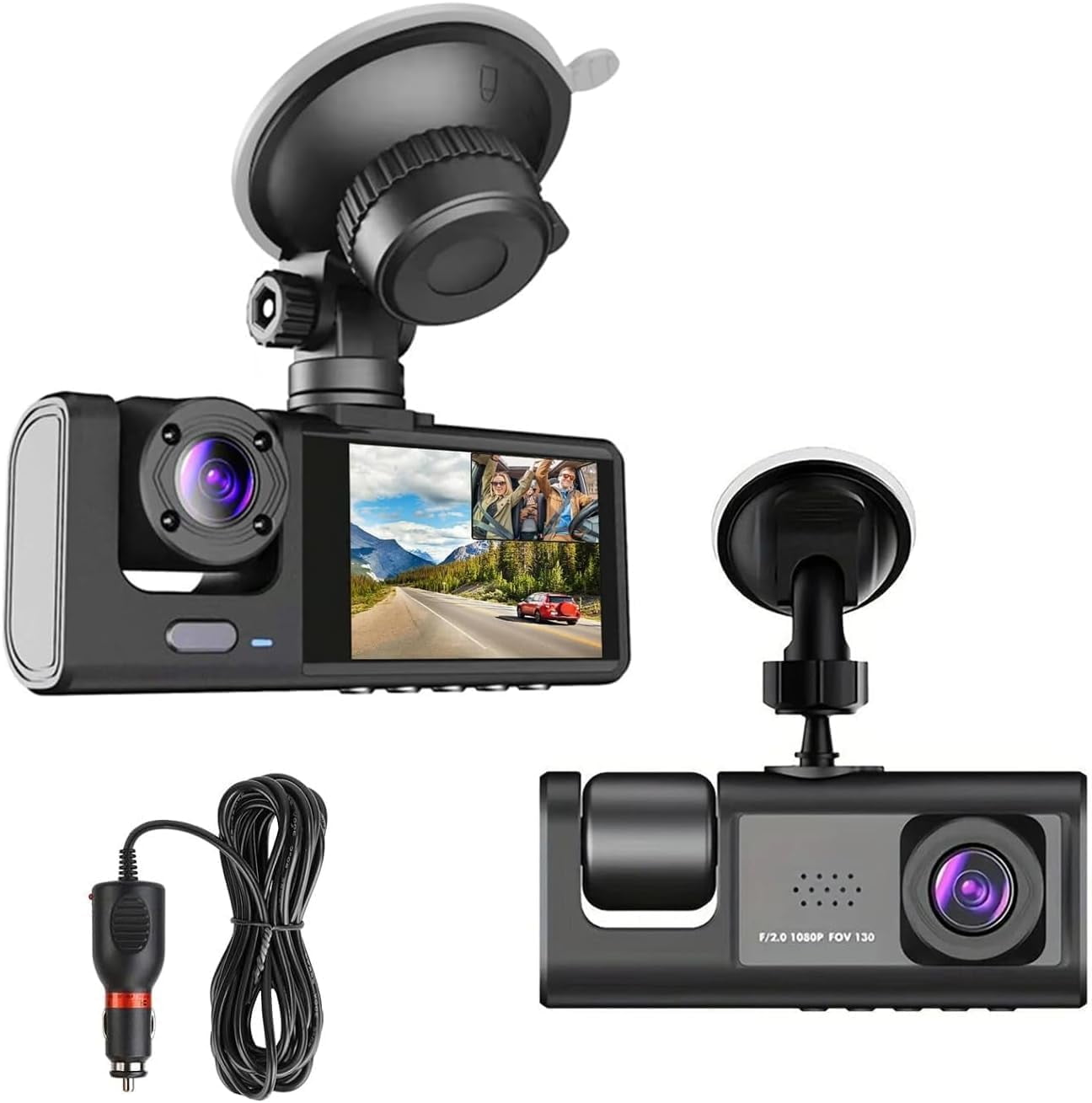 Dual Dash Camera for Car Front and Inside Dash Cam Car Security Video ...