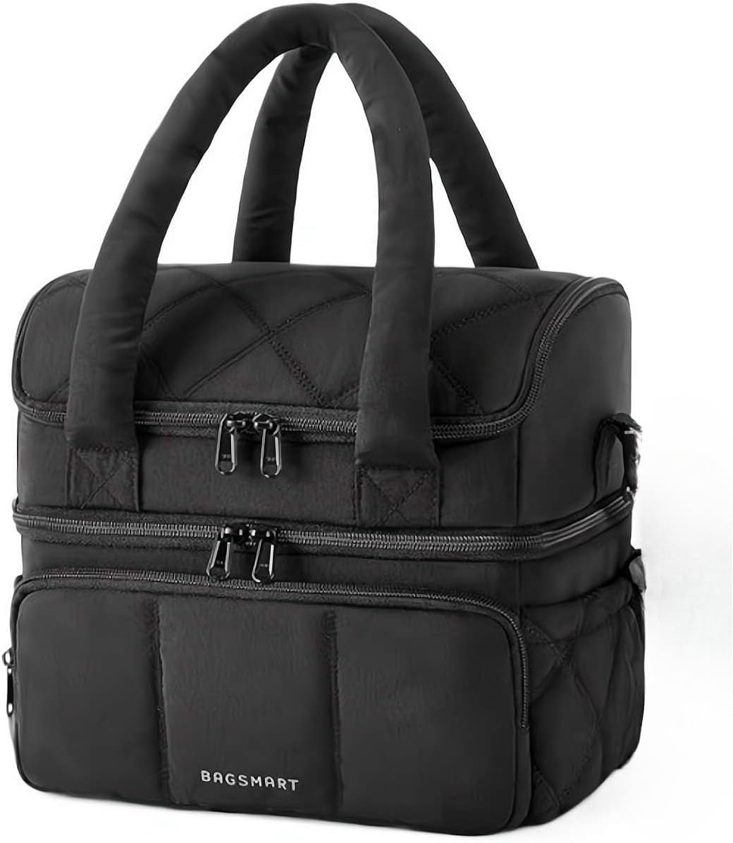 Dual-Decker Insulated Lunch Tote - 10L Large Meal Prep Bag for Work ...