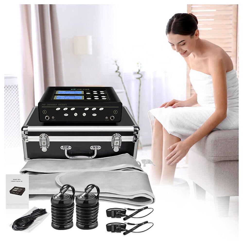 Dual Detox Ionic Foot Bath Spa Cleanse Massage Machine w/ Infrared Belt ...